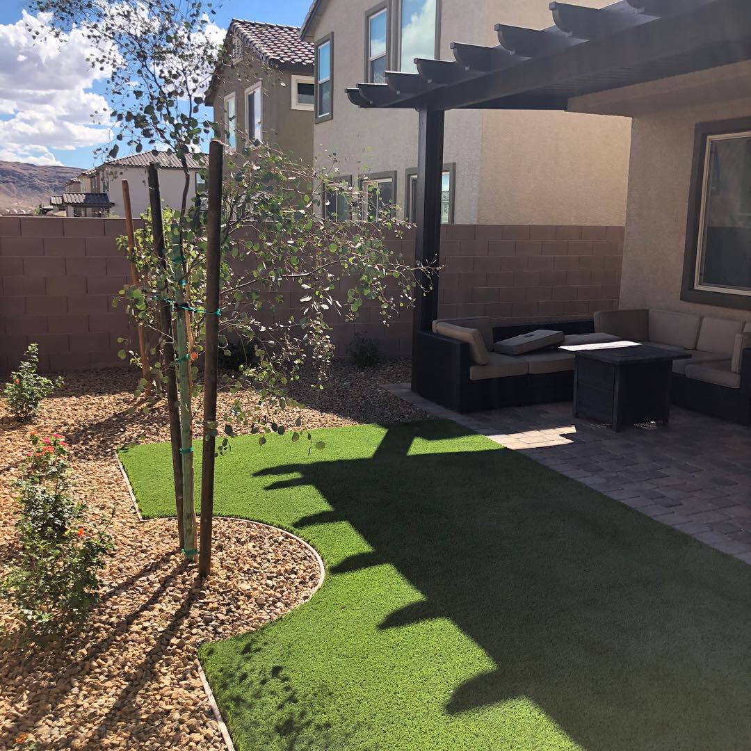 Finished landscape and patio! - Las Vegas Landscape Designers and Las ...